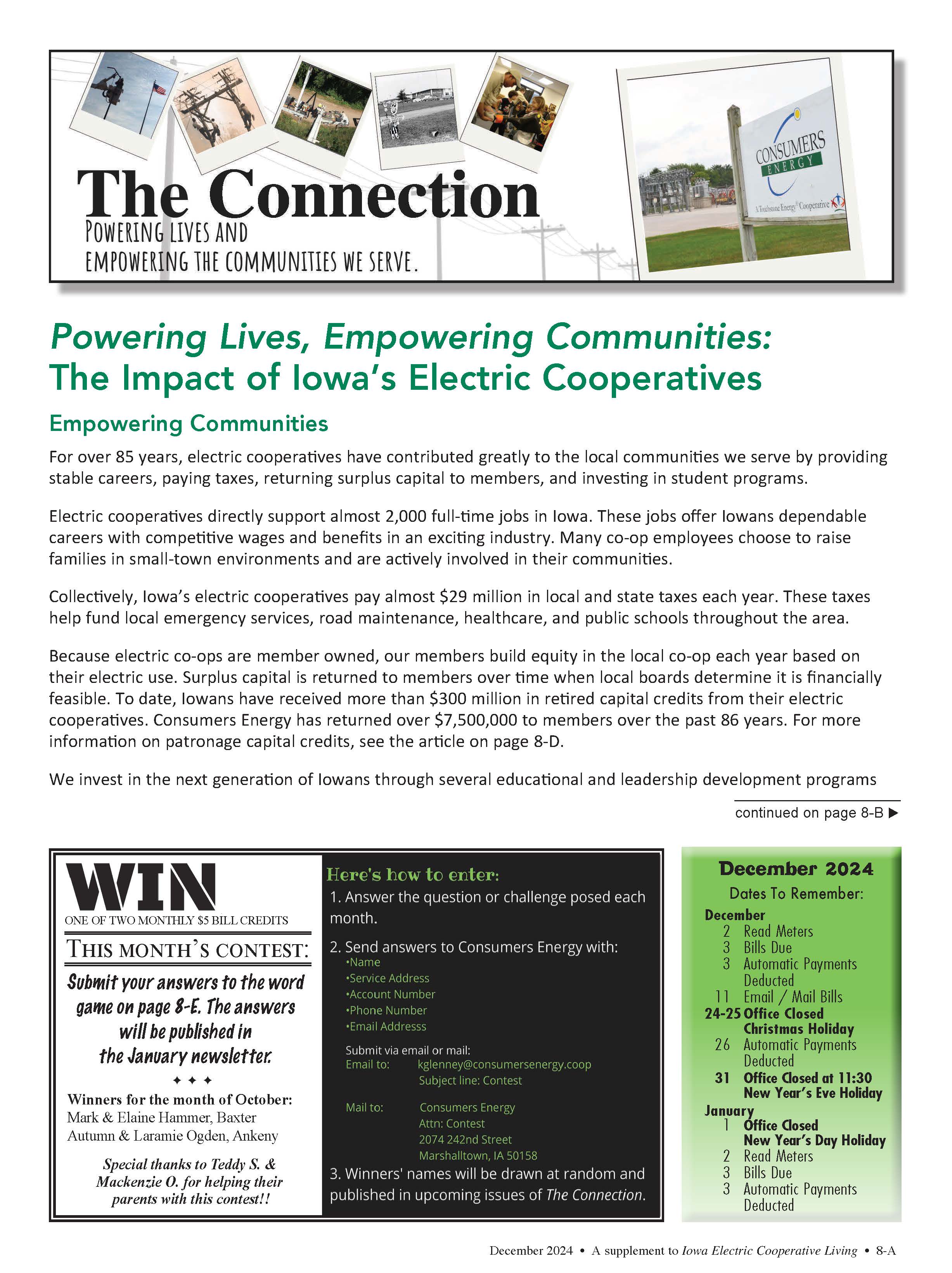 Newsletter | Consumers Energy Cooperative.